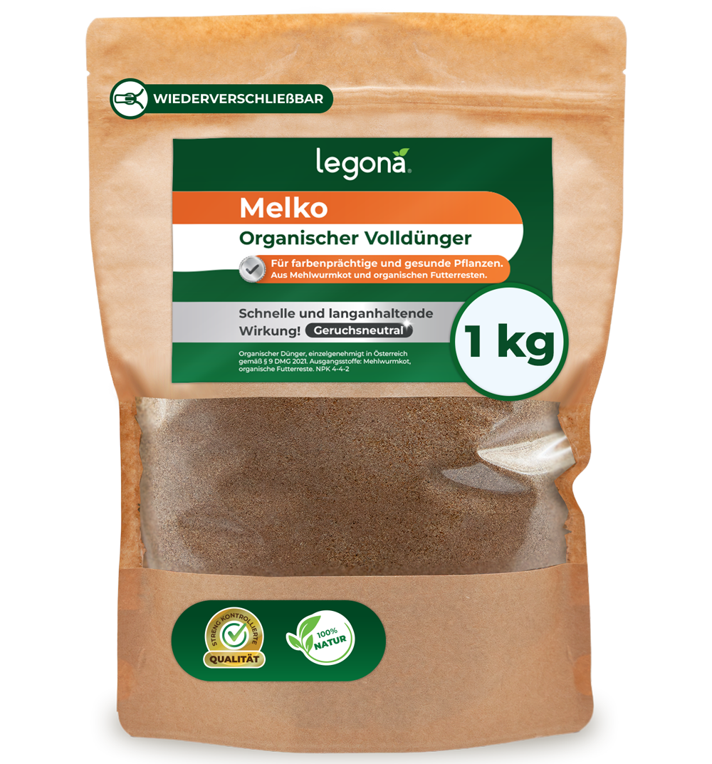 Melko Organischer Mehlwurmkotdünger für Garten & Pflanzen | Legona